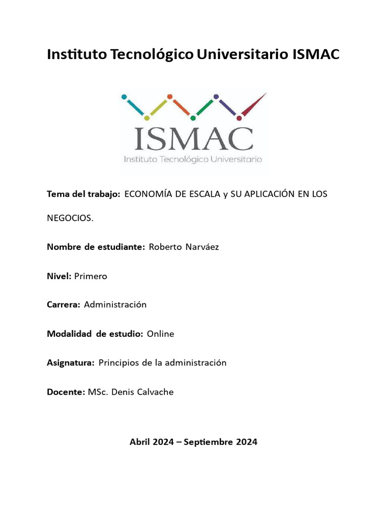 Que Es La Economia De Escala Pdf