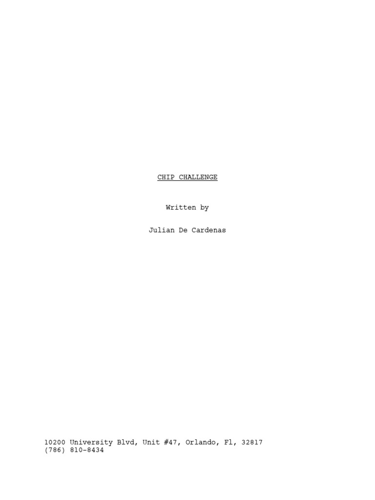 Chip Challange Final Script | PDF