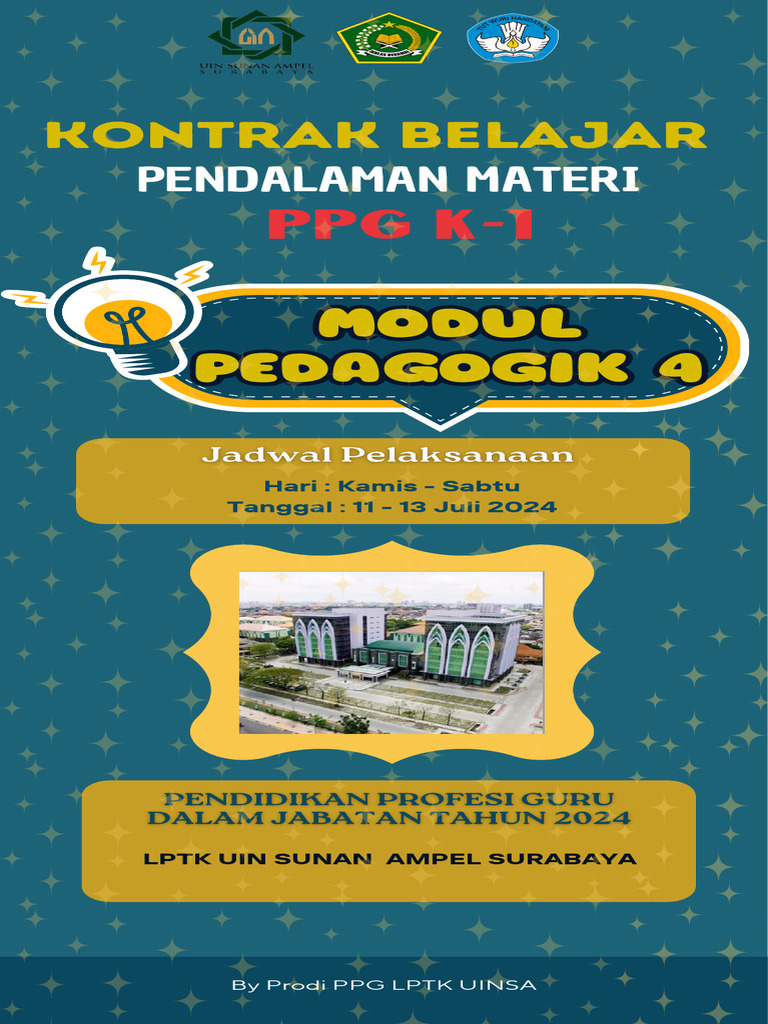 Kontrak Belajar PM Pedagogik 4 K-1 PPG LPTK Uinsa 2024 | PDF