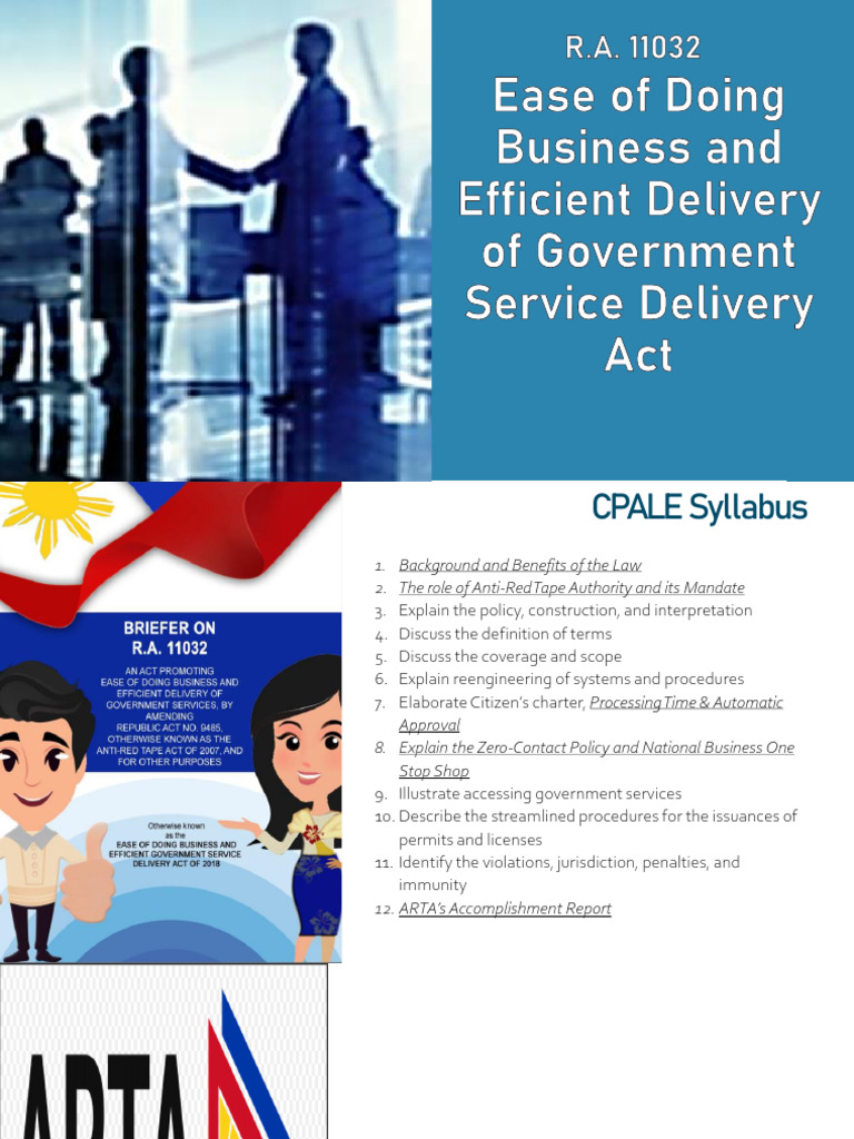 RA 11032: Enhancing Business Efficiency | PDF | Witness | Crimes