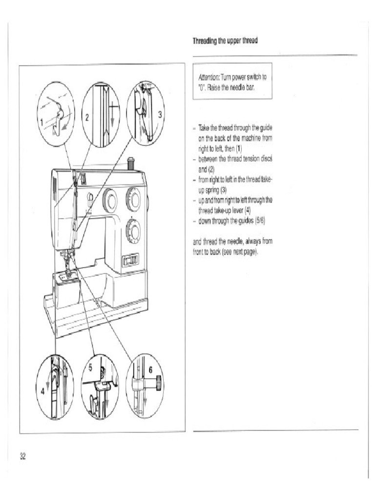 Bernette 715/730/740E Threading Diagram | PDF