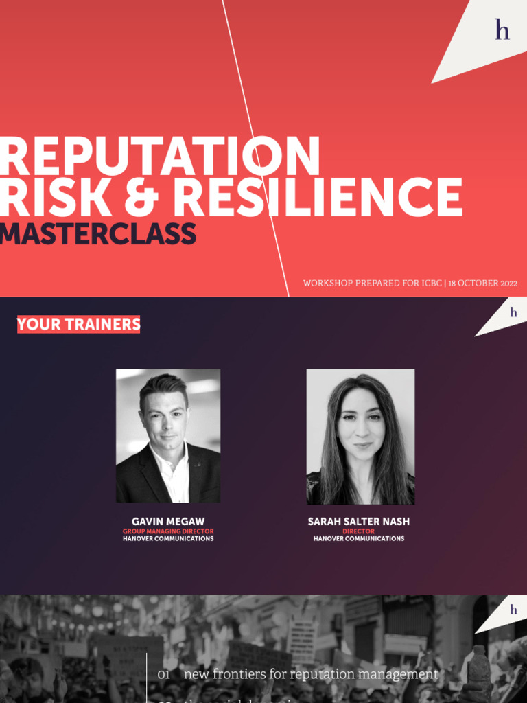 Gavin& Amp Sarah Reputation+Risk+and+Resilience+Workshop | PDF