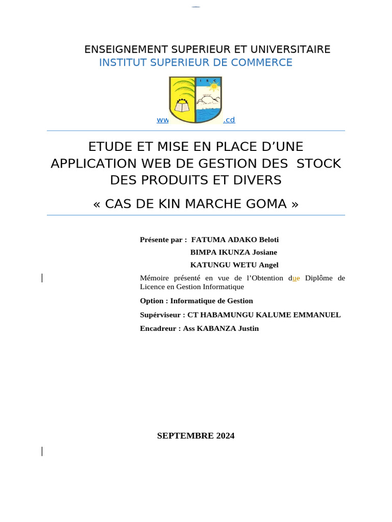 Application Web pour Gestion des Stocks | PDF | Application | Inventaire