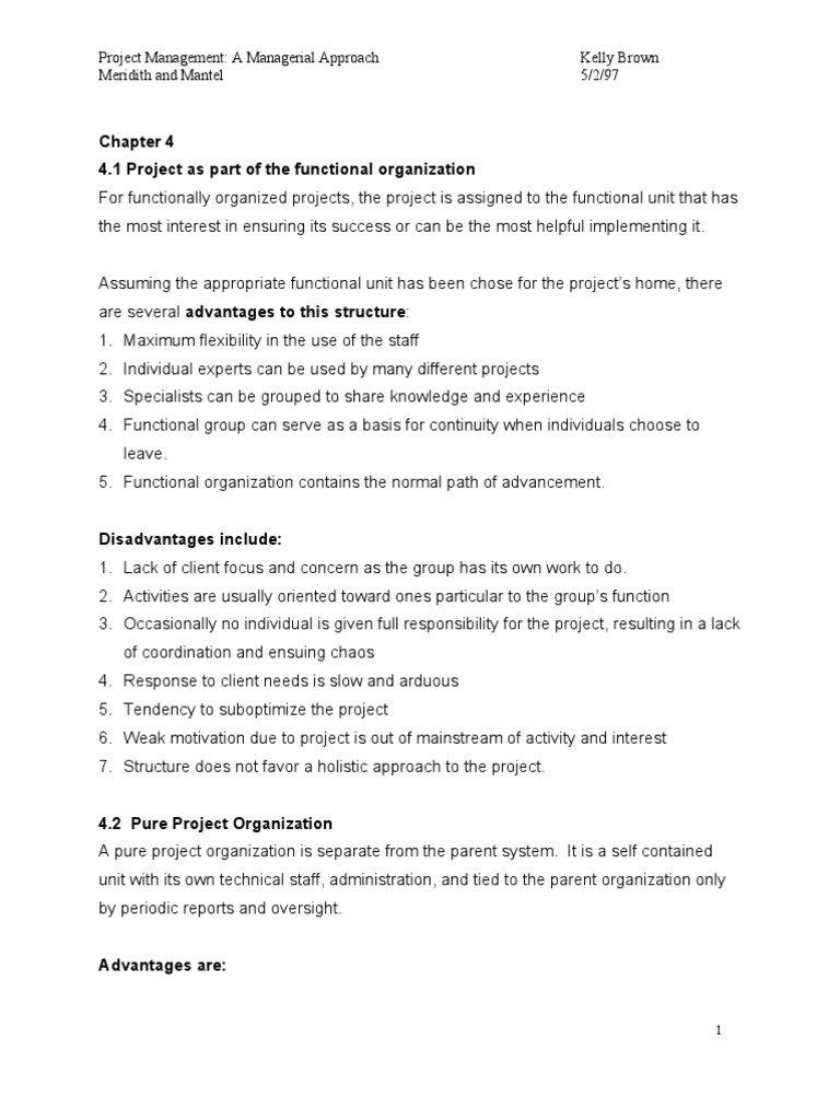 Project Management Structures | PDF | Organizational Structure | Labour ...