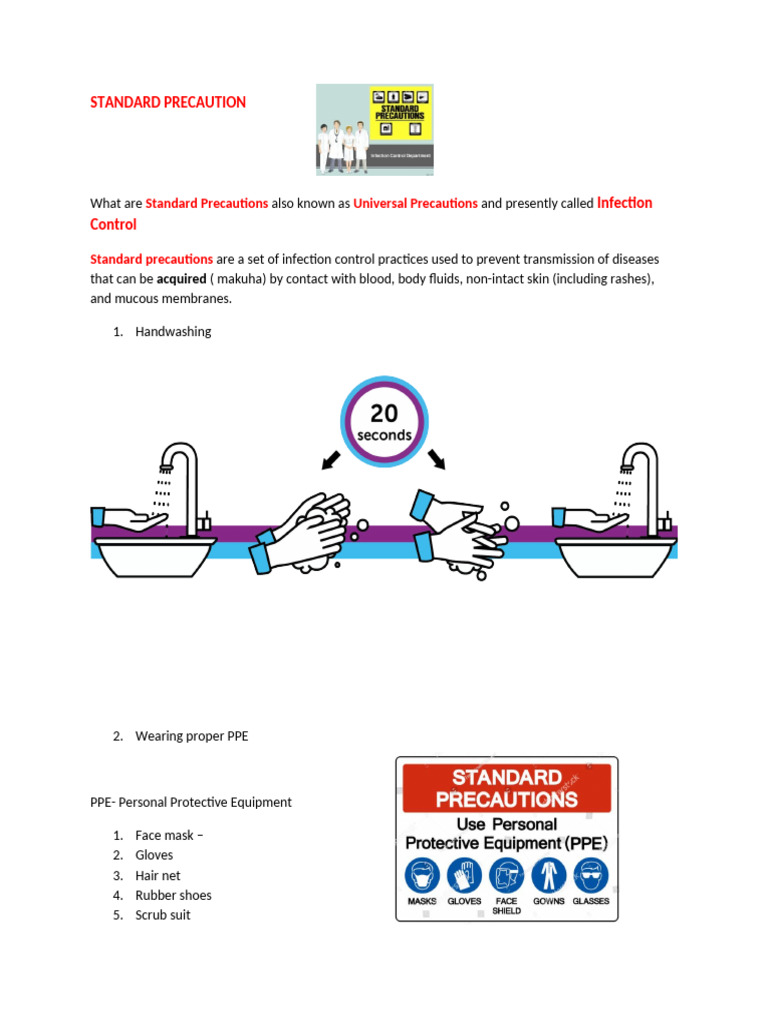 Standard Precautions | PDF