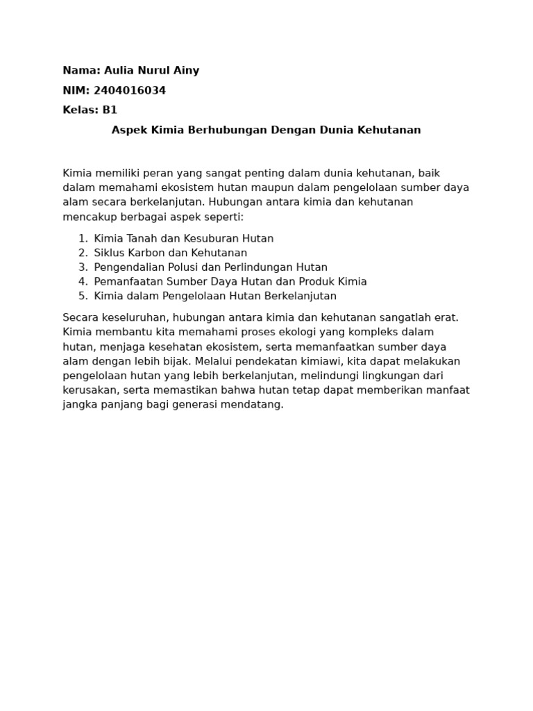Essay Kimia Dasar Aulia Nurul Ainy Salinan | PDF
