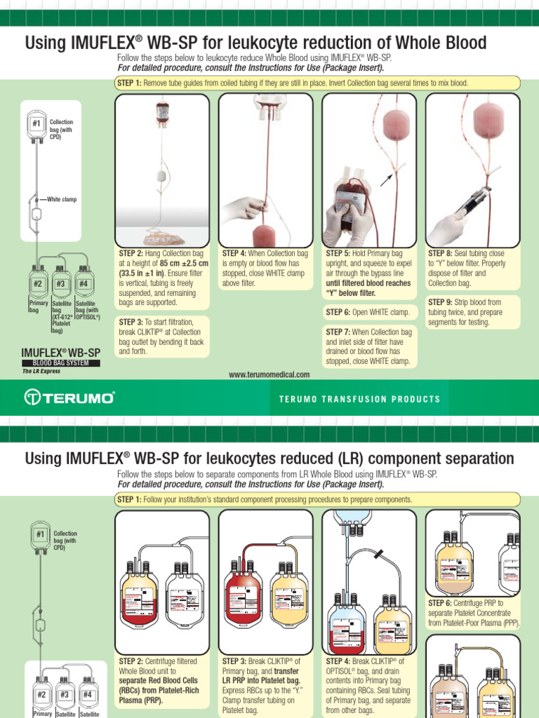 Imuflex WB SP Procedural Aid | PDF | Platelet | Blood