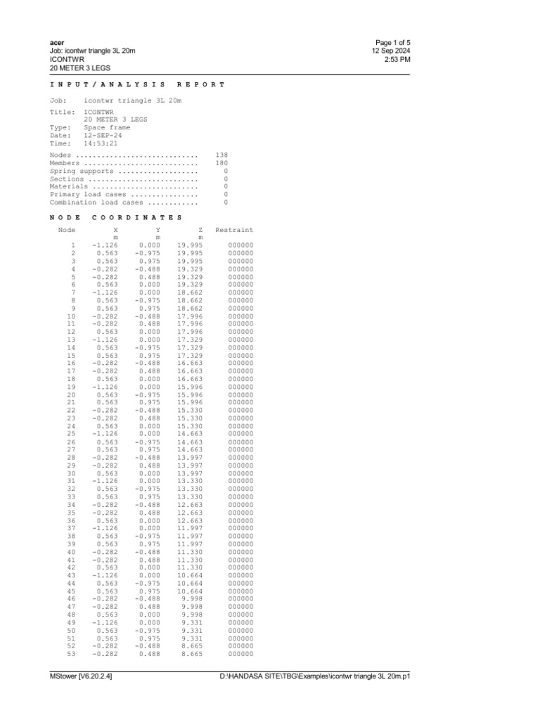 04ANALYSIS REPORT_TOWER 20 p1 | PDF