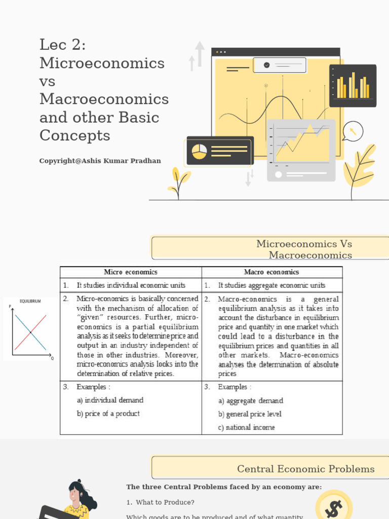 Lec 3 Macroeconomics Vs Microeconomics and Other Concepts | PDF