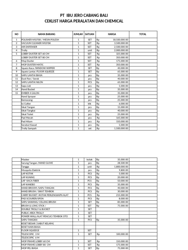 List Harga 2 | PDF