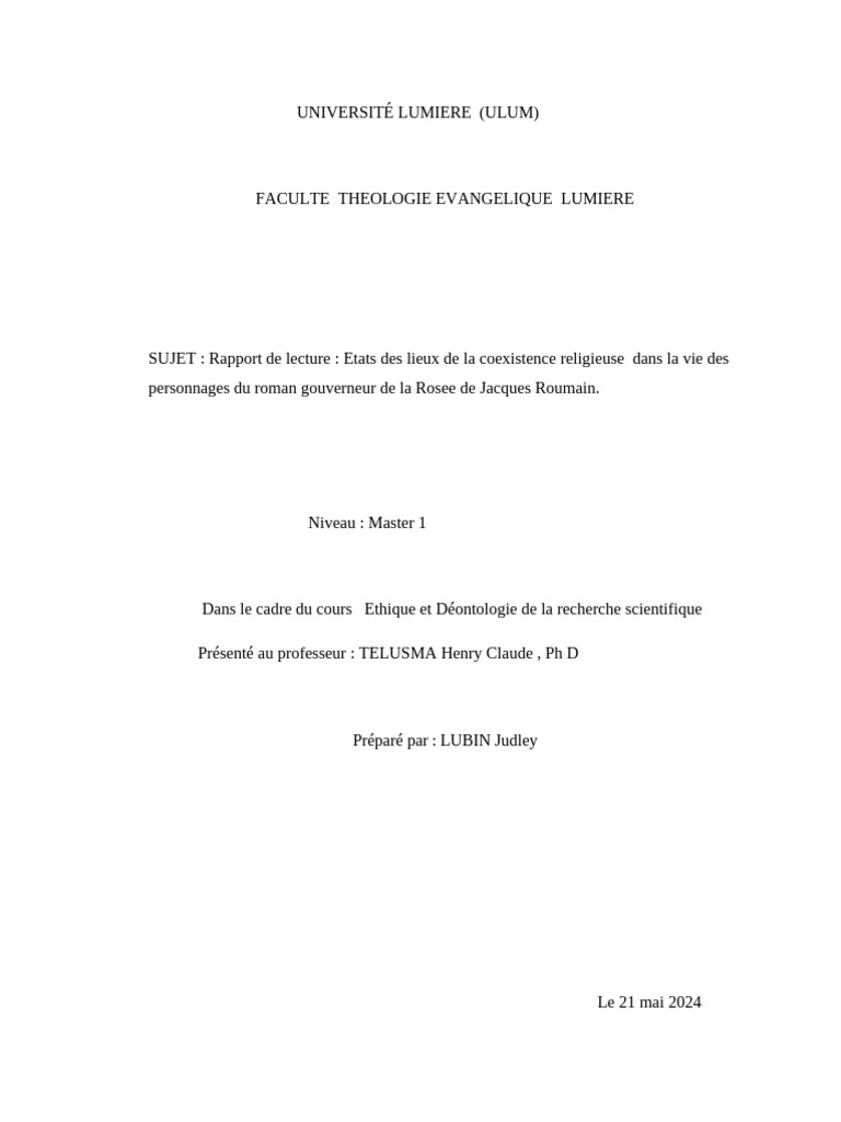 Coexistence religieuse dans Roumain | PDF | Dieu | Église catholique