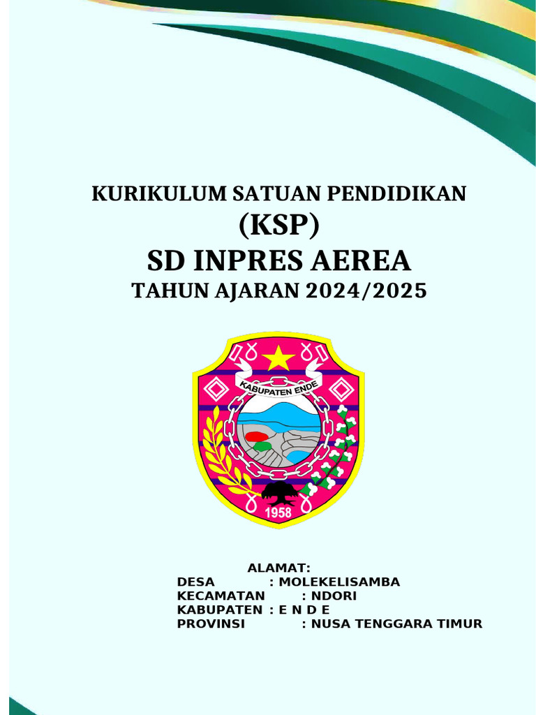 Draf Baru KSP 2024-Sdi Aerea | PDF