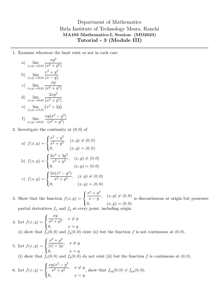 Tutorial 3a | PDF