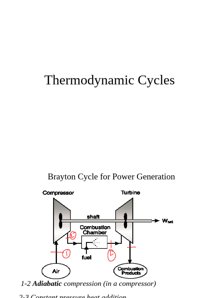 Thermodynamic Cycles Ppts | PDF