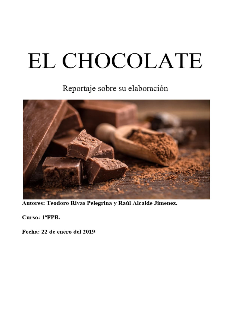 Reportaje Sobre El Chocolate | PDF