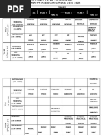 End of Term 1 2025 Invigilation Time-Table | PDF