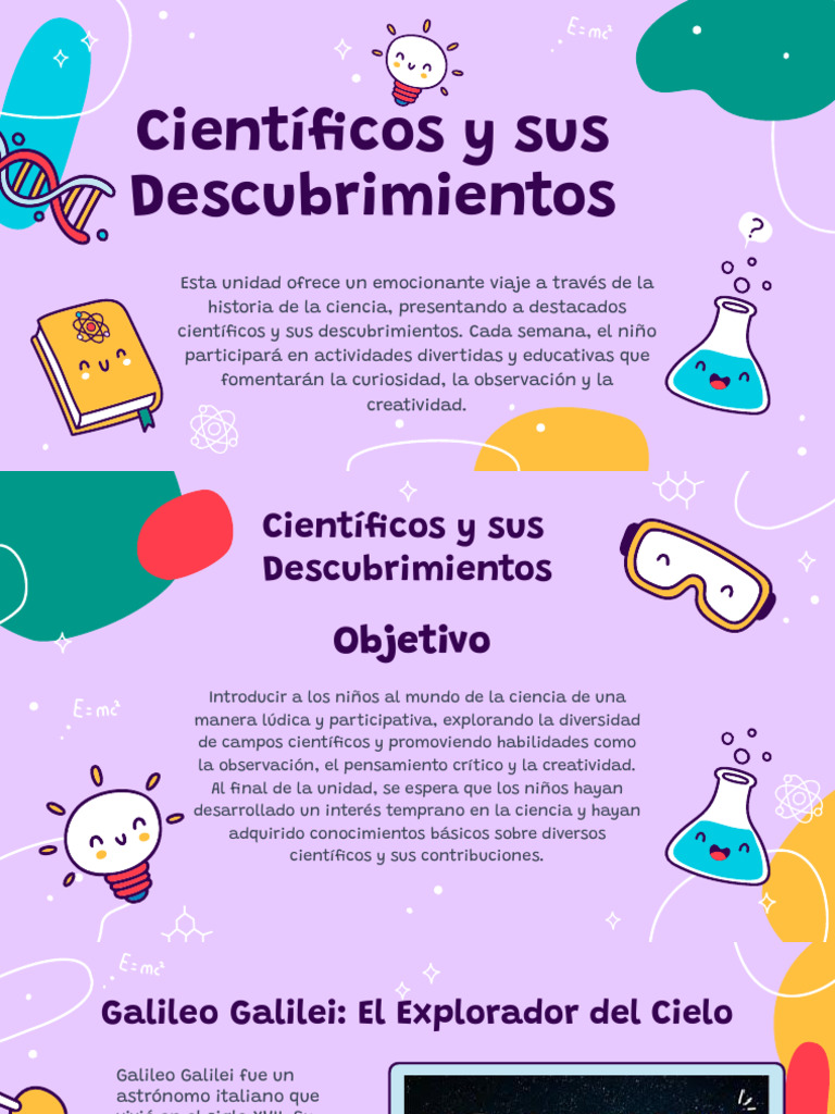 Actividades - Los Científicos y Sus Descubrimientos | PDF