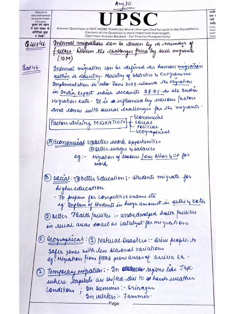 Answer Writing Geo | PDF