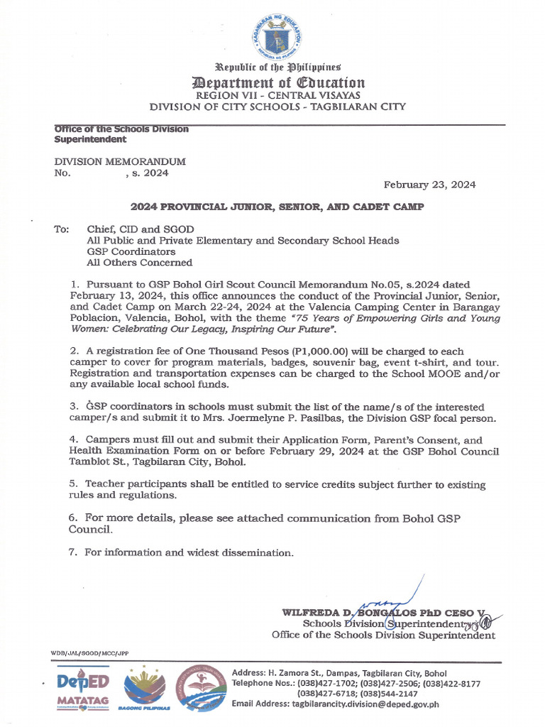 DM NO. 113 S. 2024 DEPARTMENT OF EDUCATION SCHOOLS REPOSITORY FORM 1 | PDF