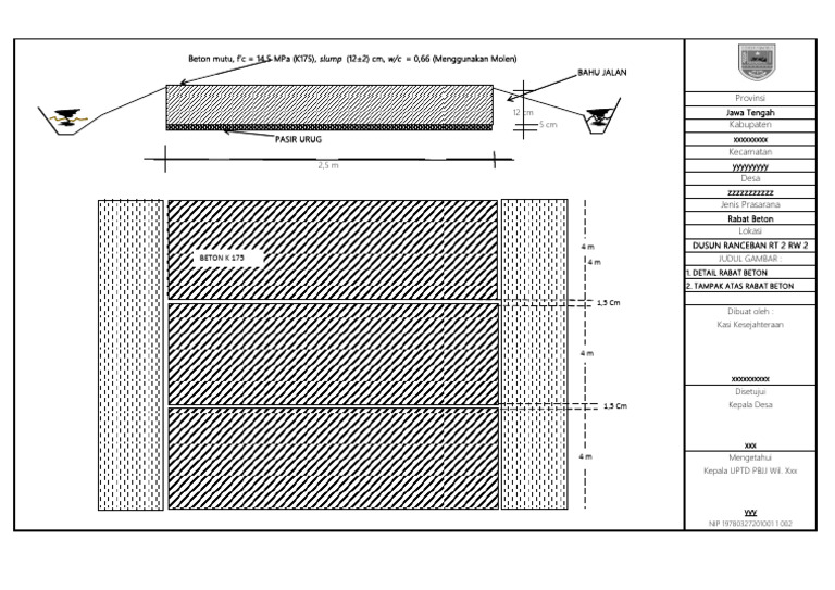 Gambar Desain Rabat Beton | PDF