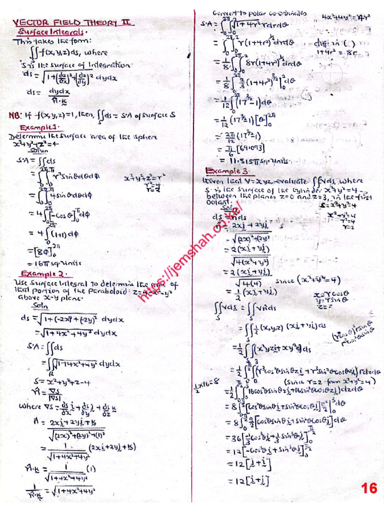 Vector Theory Notes Pdf