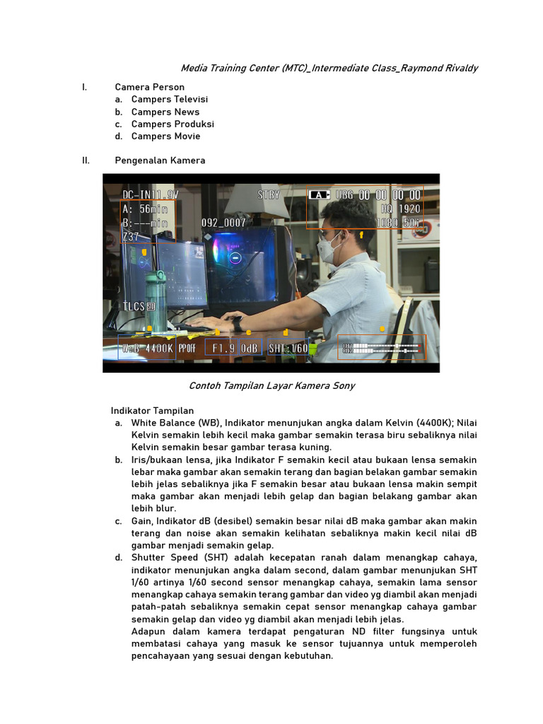 Media Training Center - Intermediate Class - P1 - Raymond | PDF