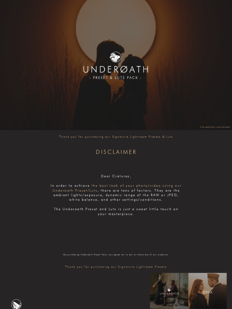 Underoath Preset Pack - Installation Guide | PDF