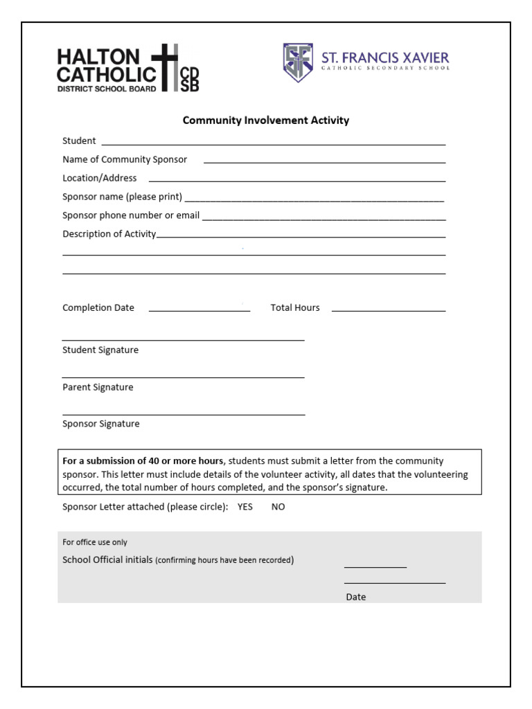 Community Involvement Activity NEW | PDF