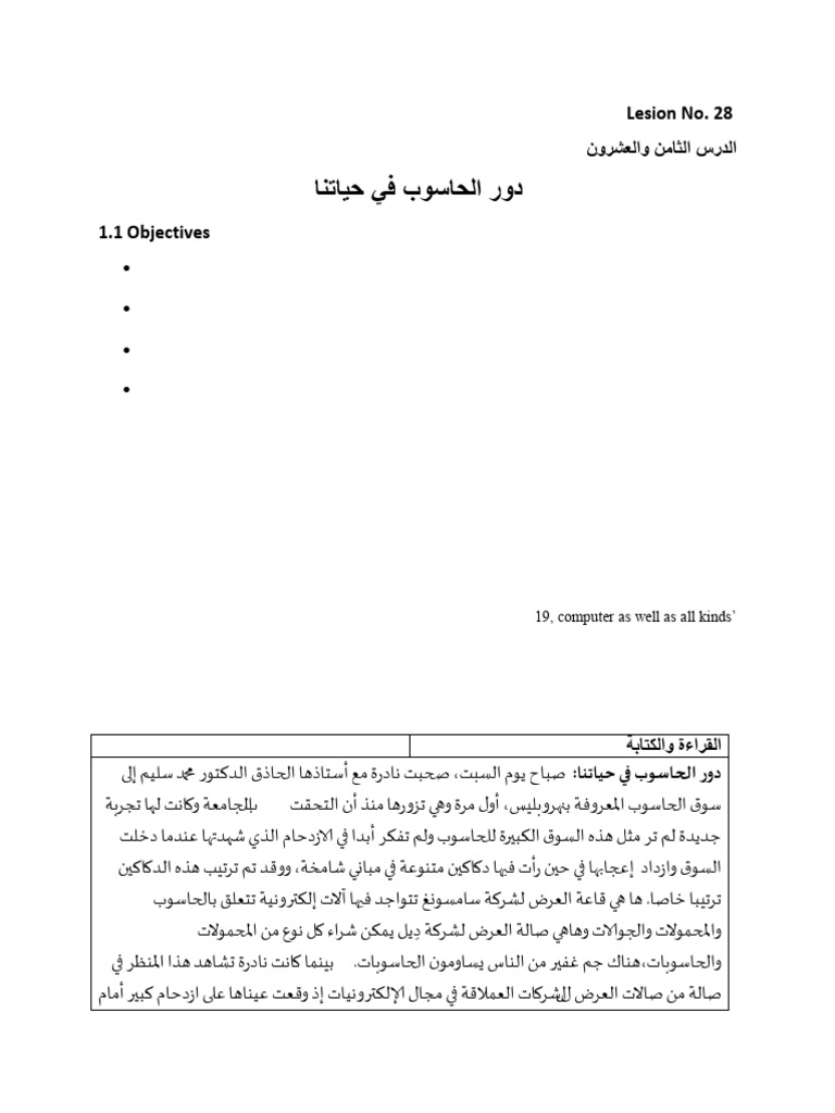 28 - Role of Computer in Our Life | PDF