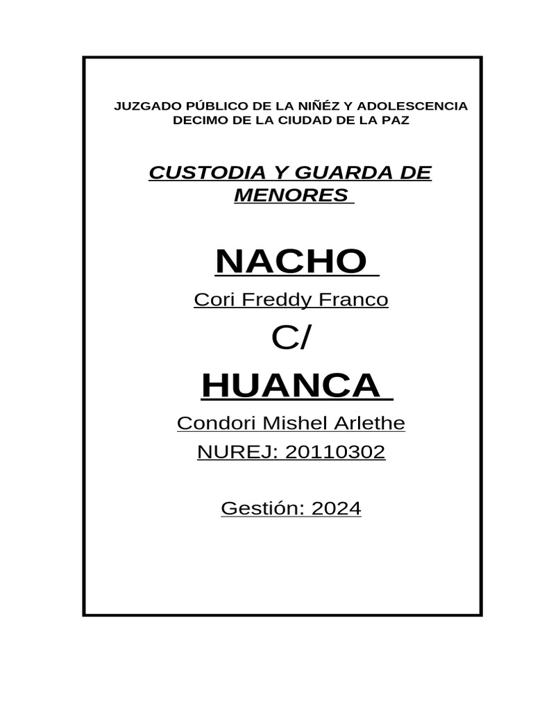 Expediente Digital - Custodia y Guarda de Menores | PDF