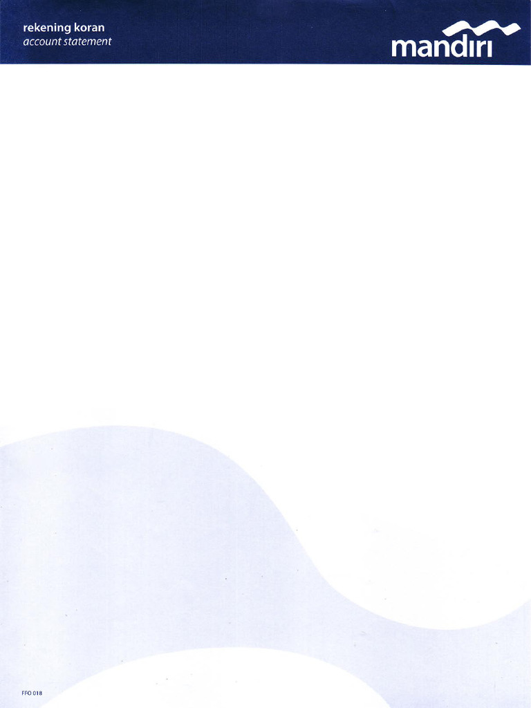 kop surat rekening koran mandiri | PDF