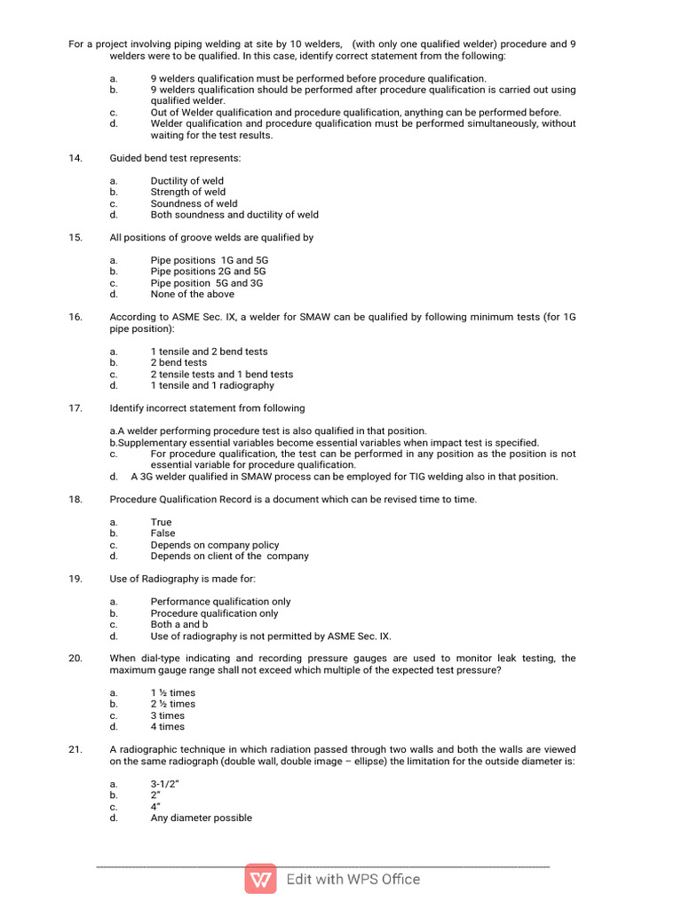 API 510 Close Book (Sec Ix _ Sec v ) - 20 | PDF
