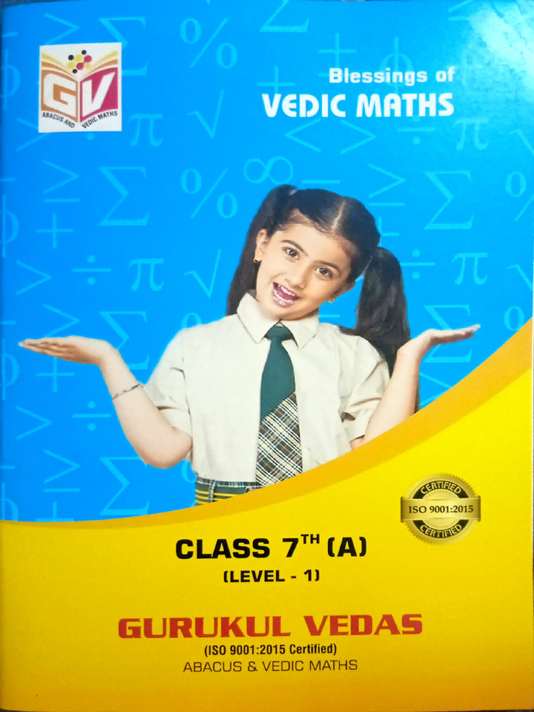 Vedic Maths - Class 7th - A | PDF
