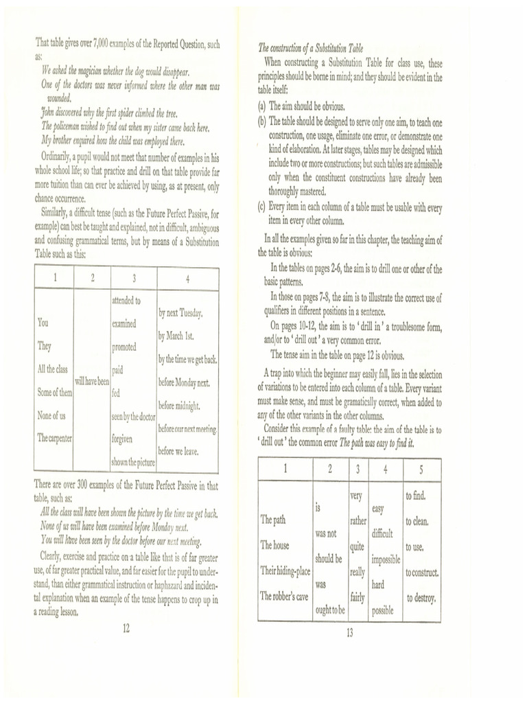 English in Tables-14 | PDF