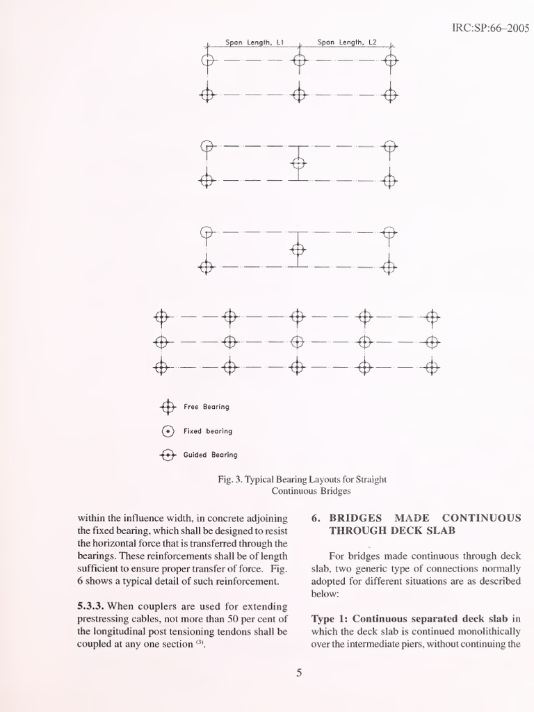 Bearing Layout For Straight Bridges | PDF | Prestressed Concrete | Bridge