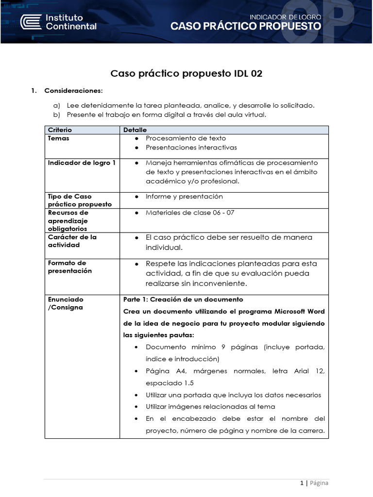 Caso Práctico Propuesto para IDL2 | PDF