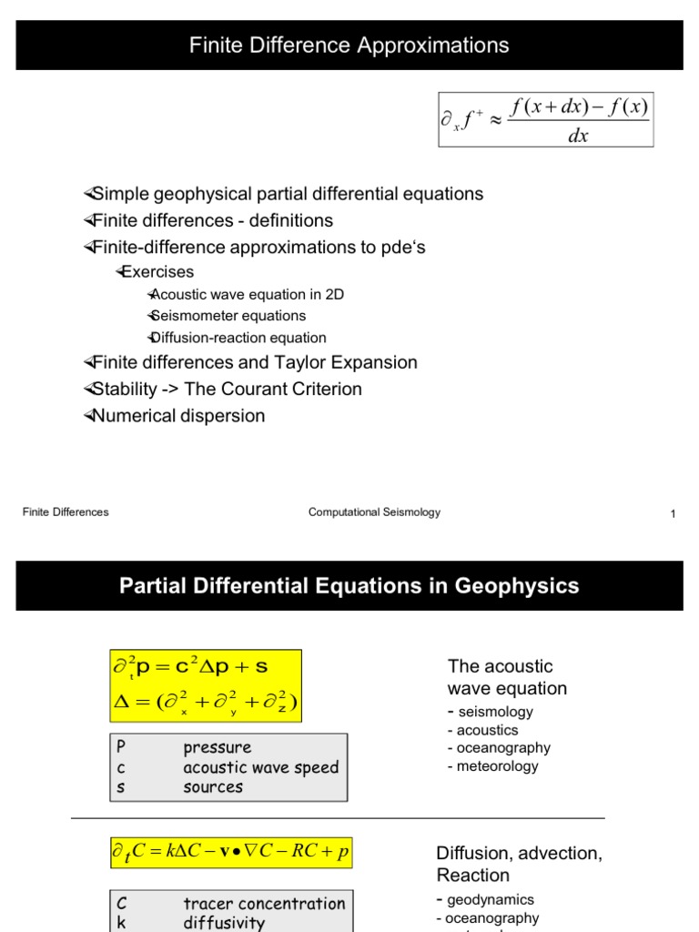 Finite Difference | PDF | Partial Differential Equation | Numerical Analysis