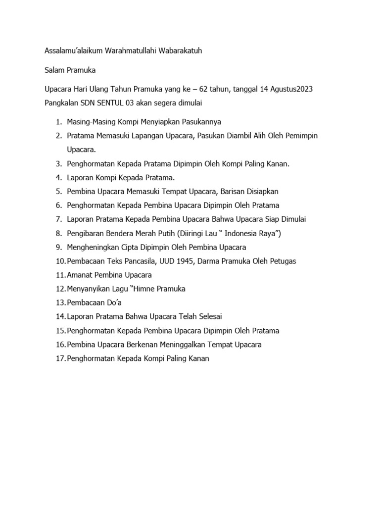 Susuna Upacara-1 | PDF