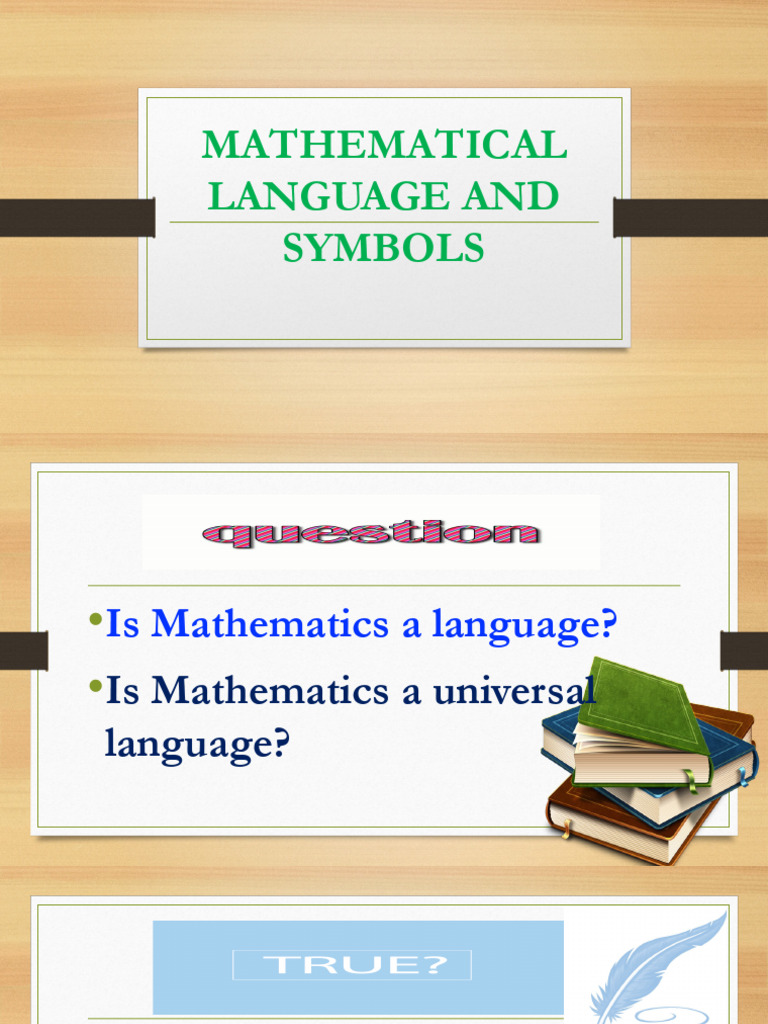 Mathematical Language and Symbols CH 2 Lecture 2024 | PDF