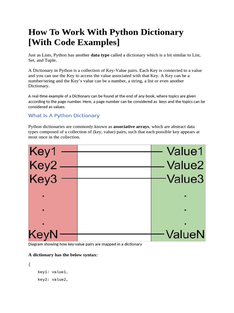 Python Dictionary | PDF