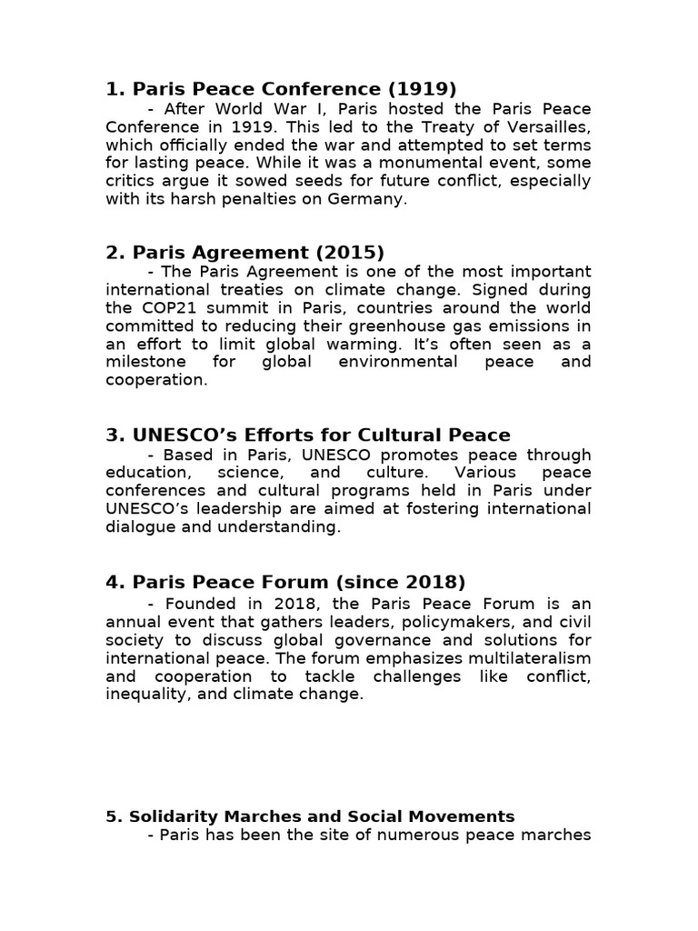 Paris Peace Conference | PDF