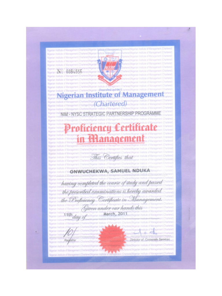 NIM Cert | PDF