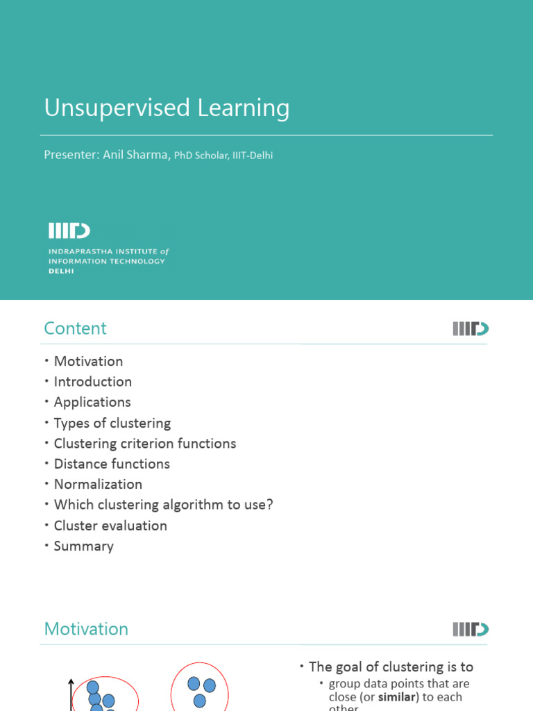 Unsupervised Learning CSE543 ASh | PDF