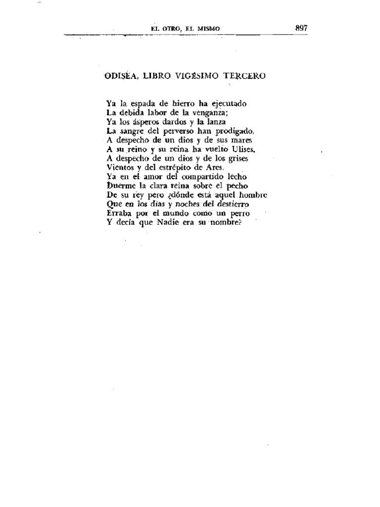 Odisea, Libro Vigésimo Tercero | PDF
