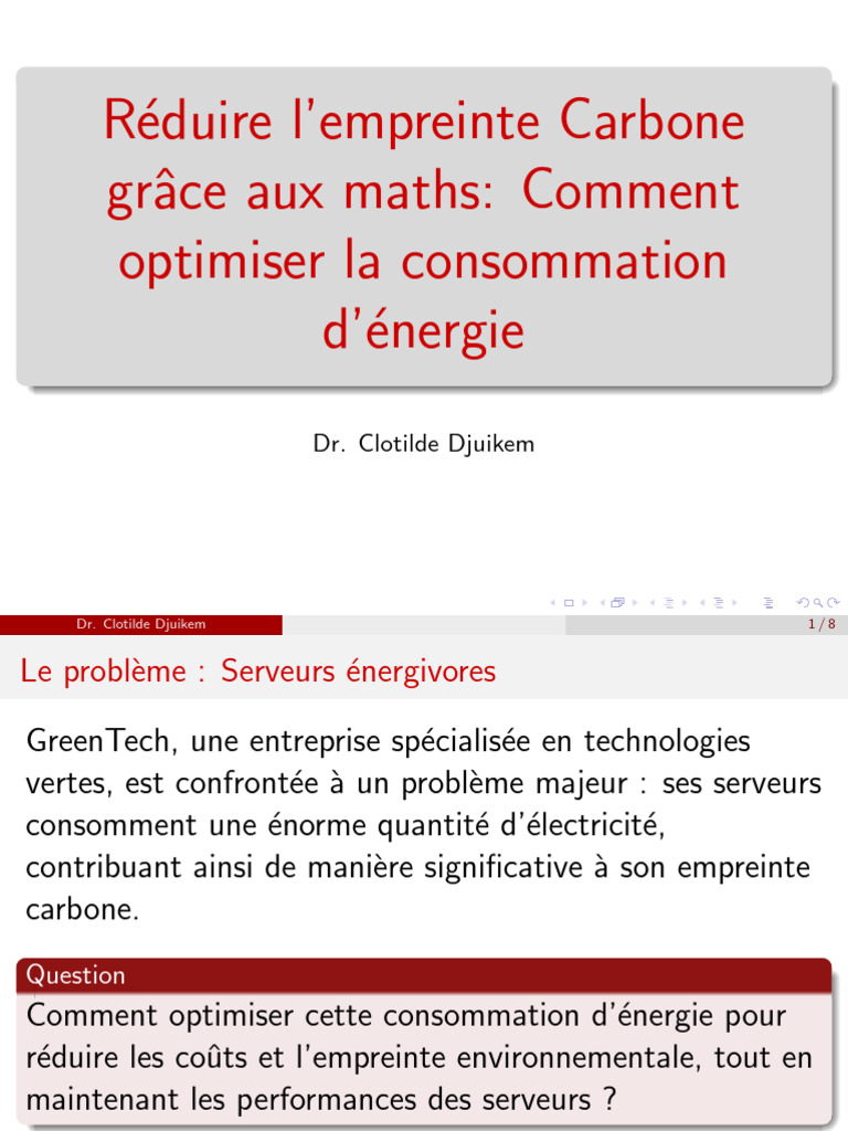 Maths Et Reduction D'empreinte de Carbone | PDF