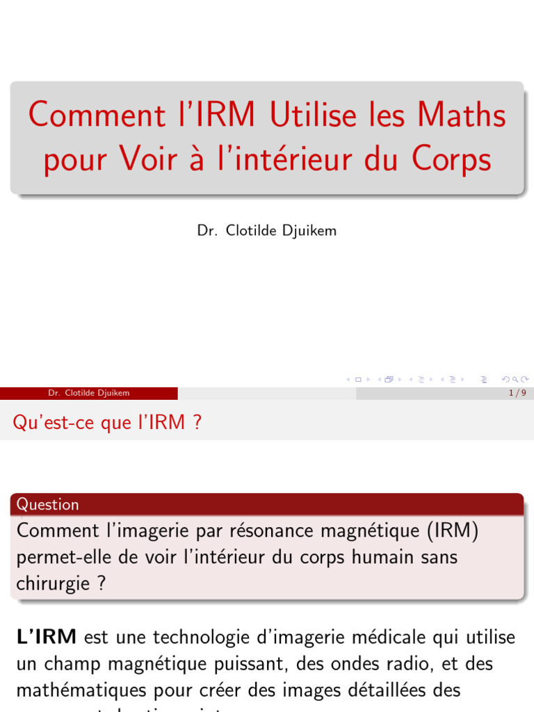 Maths Et IRM | PDF
