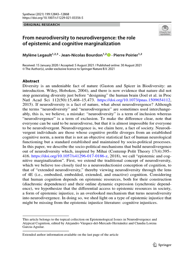 From Neurodiversity To Neurodivergence | PDF