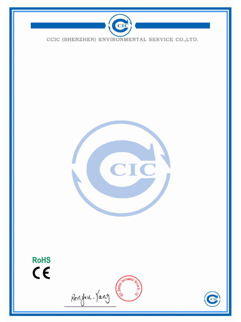 ProBG3000 ROHS Certificate | PDF