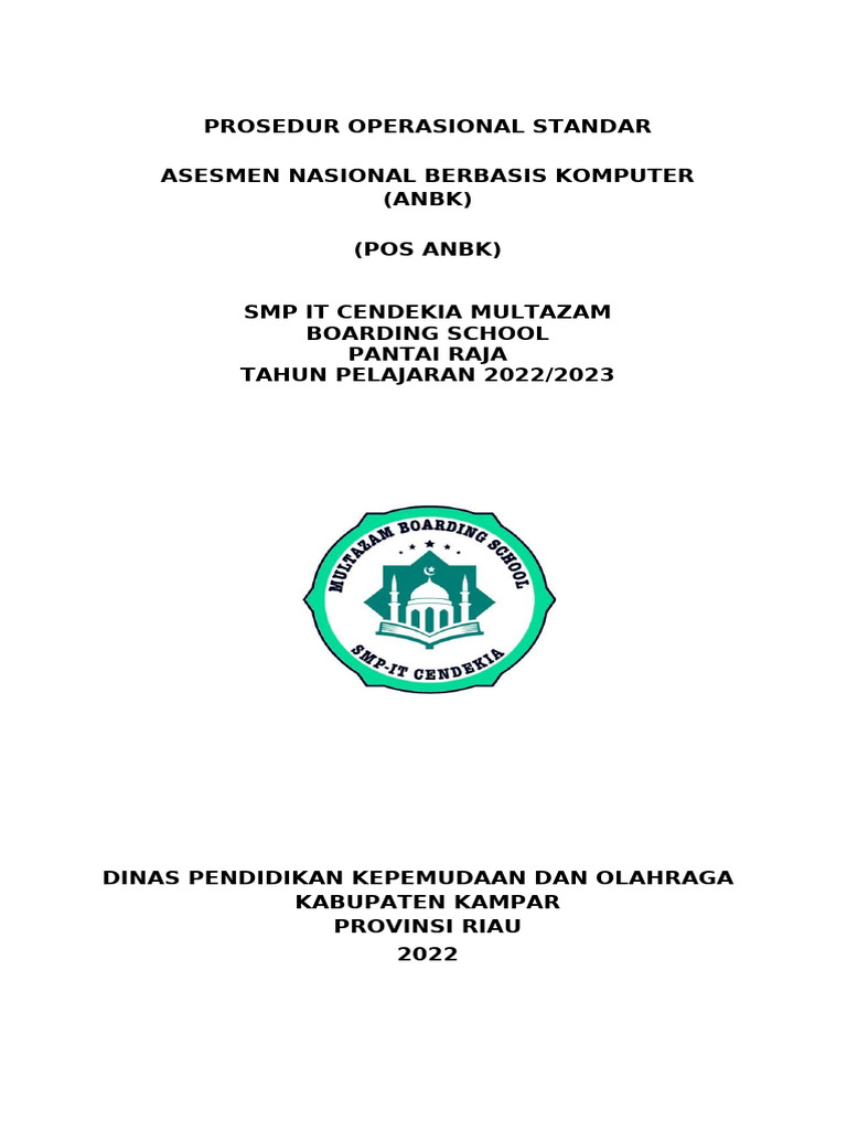 COVER POS ANBK | PDF