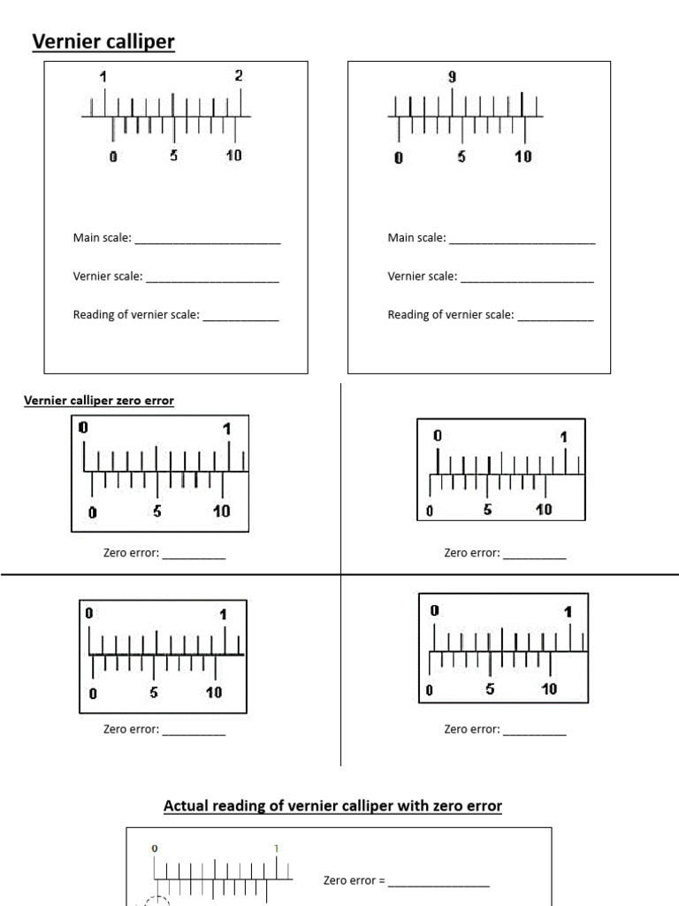 exercise micrometer_vernier | PDF